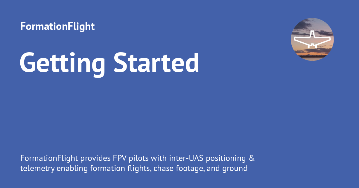 Getting Started - FormationFlight